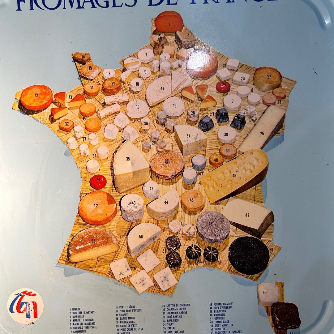 Fromages de france metal tray on Carousell