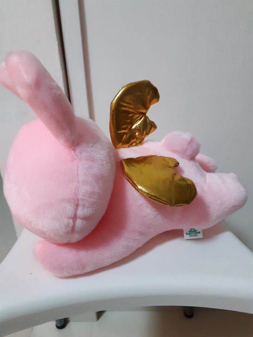 Fun claw pink rabbit with wings plush toy, Hobbies & Toys, Toys & Games ...