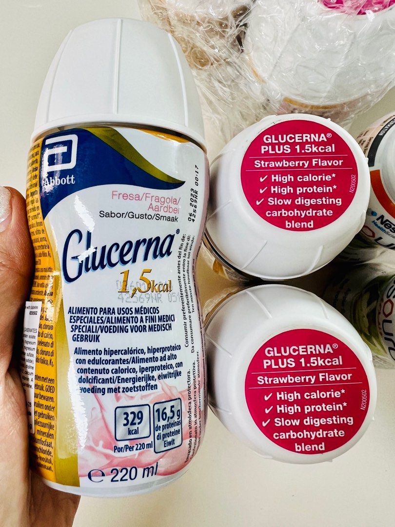 Glucerna Plus 1.5Kcal Strawberry 220ml, Health & Nutrition, Health ...