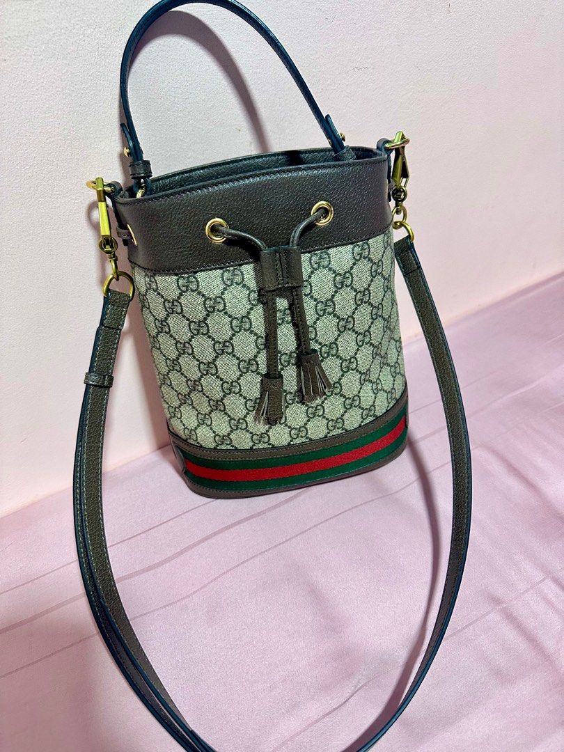 Gucci Ophidia Small Bucket Bag, Luxury, Bags & Wallets on Carousell