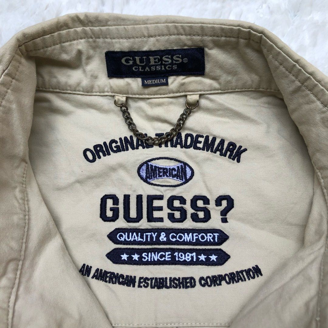 Guess Work Jacket Beige, Men's Fashion, Coats, Jackets and Outerwear on ...