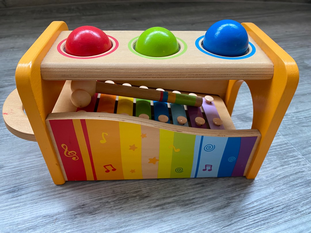Hape Xylophone & Ball Run, Babies & Kids, Infant Playtime on Carousell