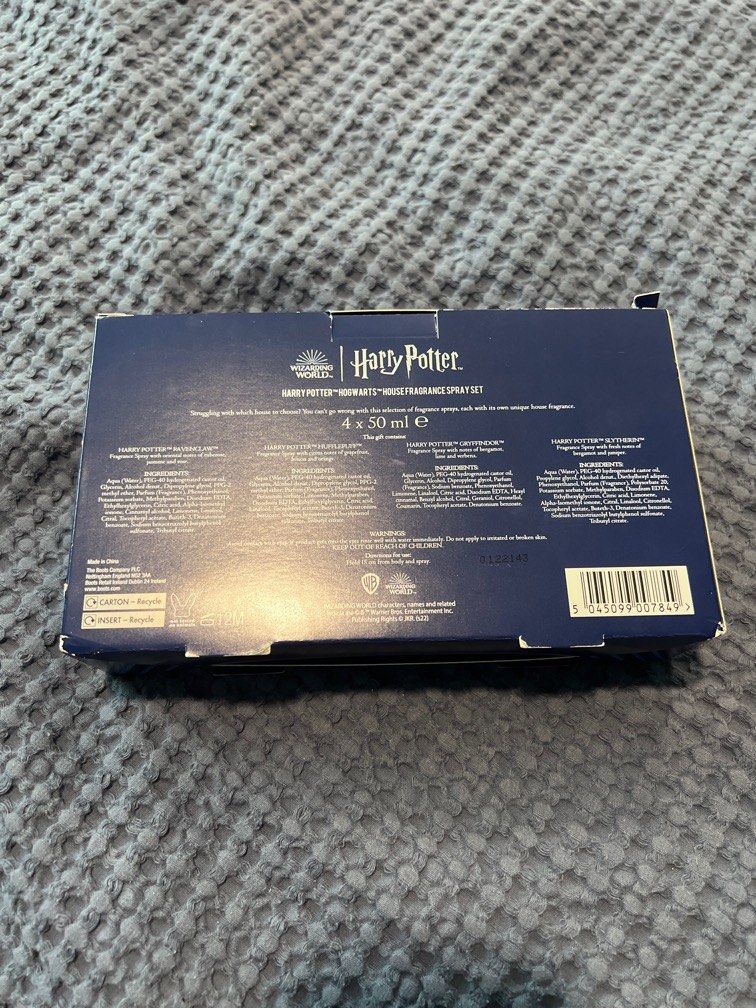 Harry Potter Hogwarts House Fragrance Spray Set, Beauty & Personal Care ...