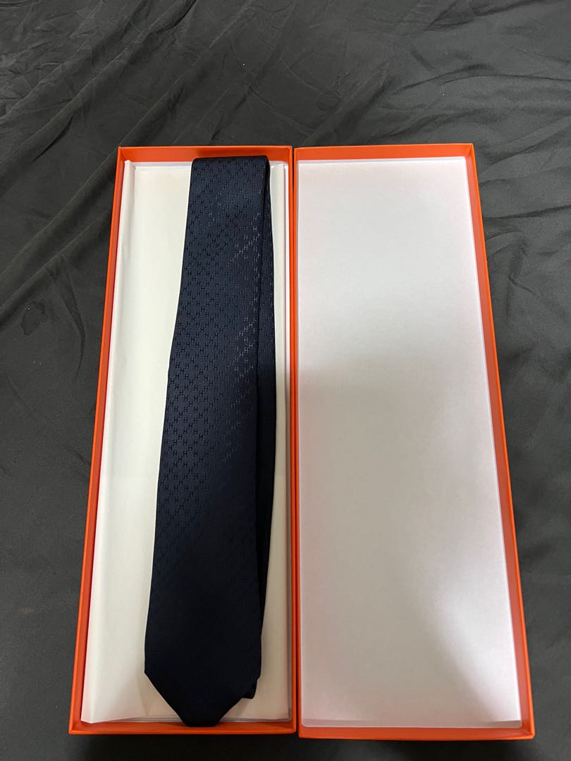 Hermes basic blue tie, Men's Fashion, Watches & Accessories, Ties on ...