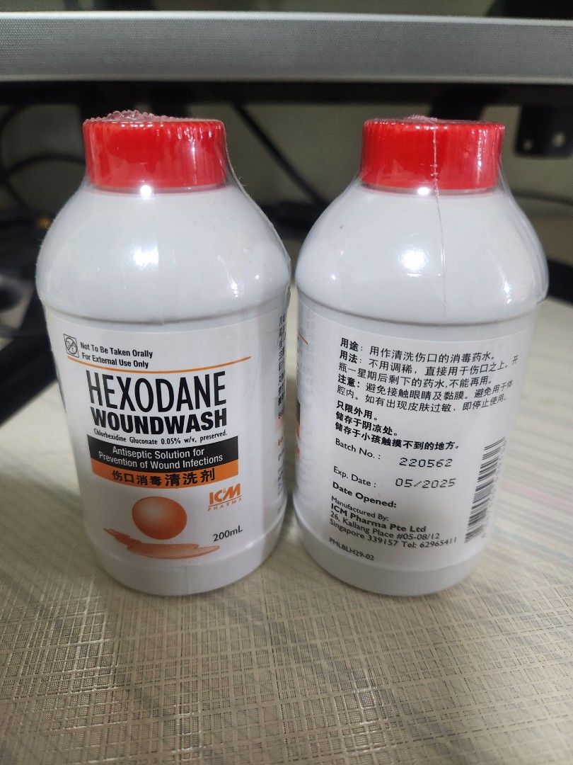 Hexodane Wound Wash x 2 Bottles, Health & Nutrition, Medical Supplies ...