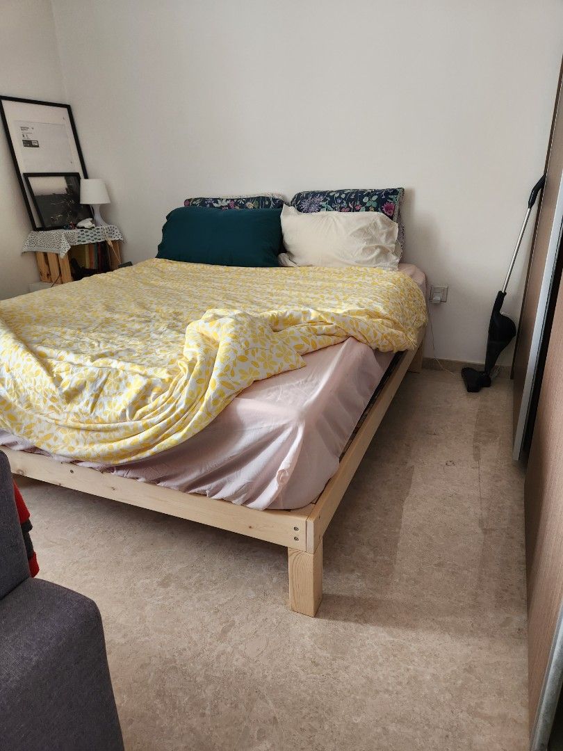 Hipvan wood bed frame, Furniture & Home Living, Furniture, Bed Frames ...