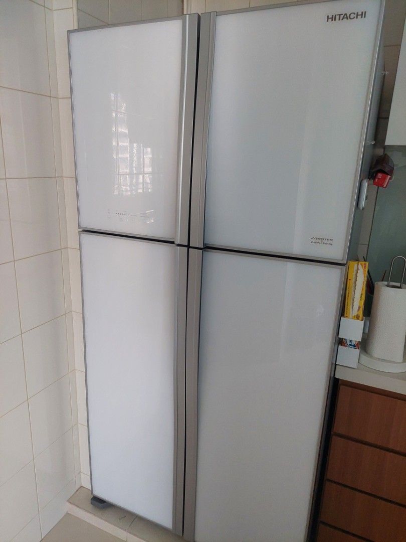 Hitachi French door fridge (R-W635P4MS), TV & Home Appliances, Kitchen ...