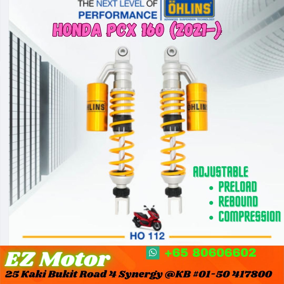 Honda PCX 160 Ohlins Rear Suspension, Motorcycles, Motorcycle Accessories on Carousell