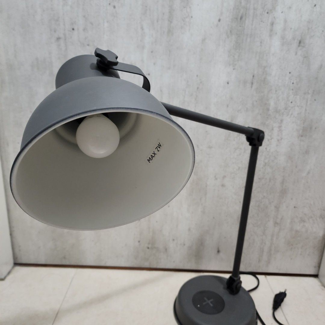 Ikea hektar charging lamp, Furniture & Home Living, Lighting & Fans ...