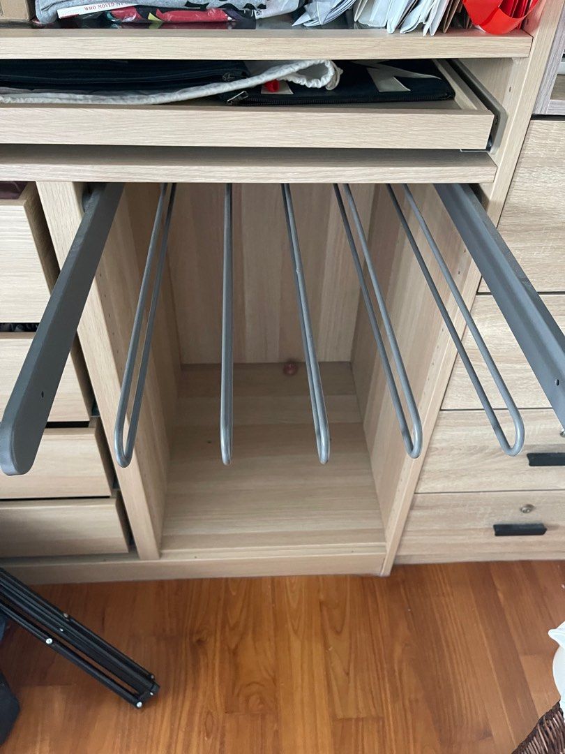 IKEA Komplement Pull Out Trousers Rack (Grey), Furniture & Home Living ...