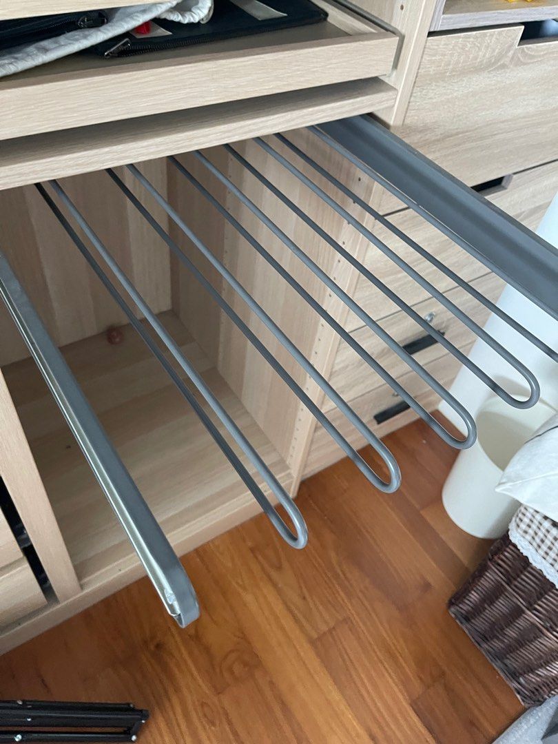 IKEA Komplement Pull Out Trousers Rack (Grey), Furniture & Home Living ...