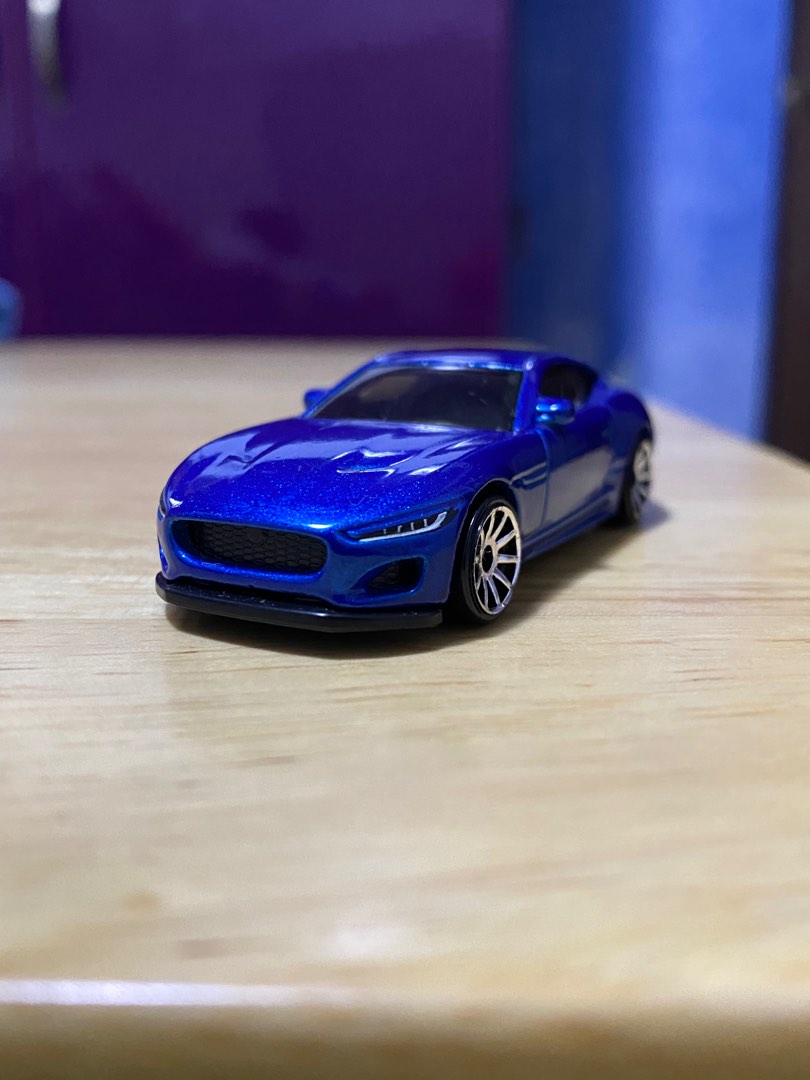 Jaguar F-TYPE Hotwheels (Blue), Hobbies & Toys, Toys & Games on Carousell