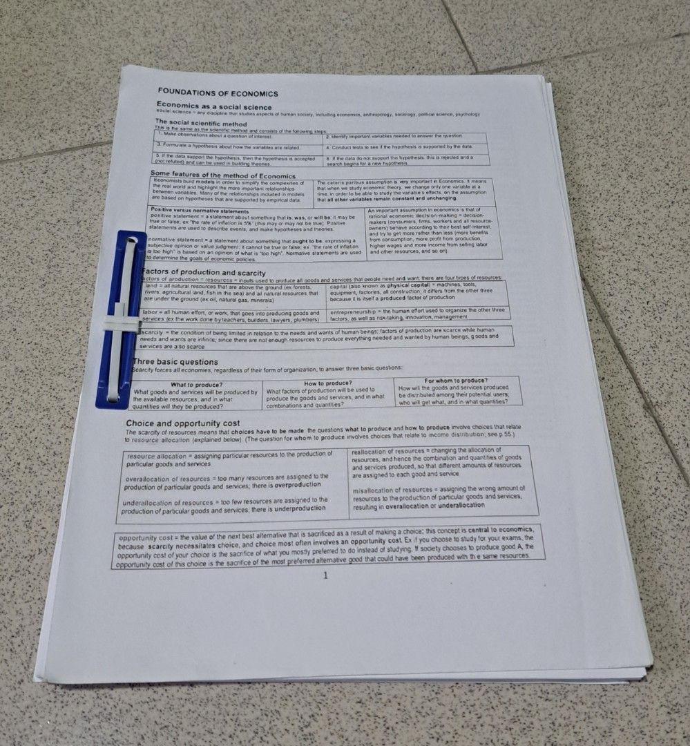 FREE JC ECONOMICS NOTES, Hobbies & Toys, Books & Magazines, Textbooks ...