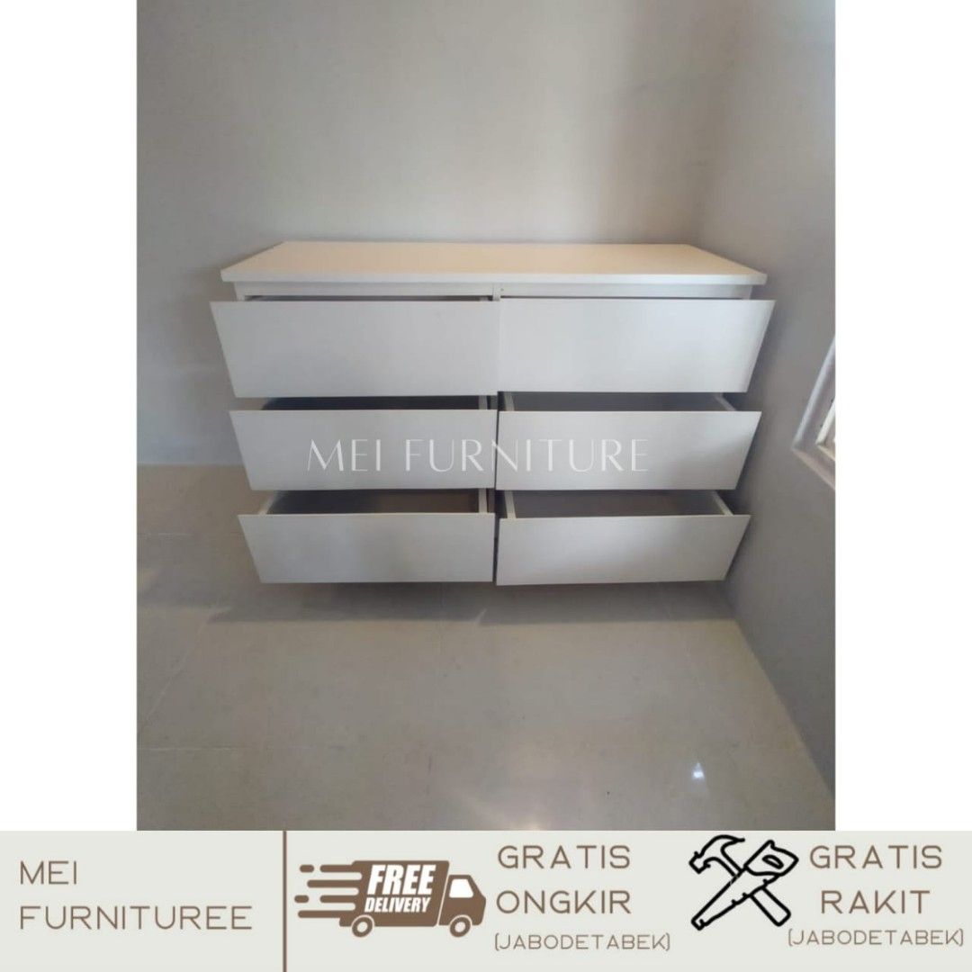 Kabinet murah, drawer laci aesthetic, Perabotan Rumah di Carousell