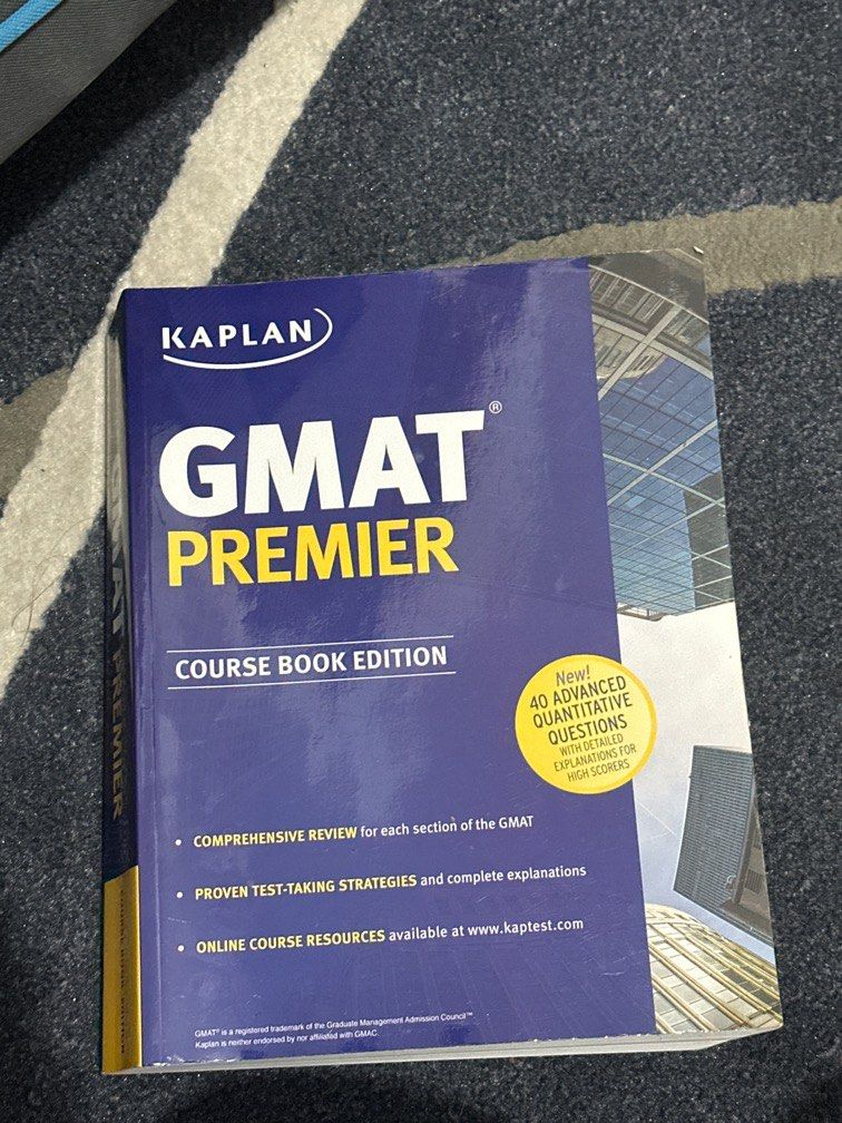 KAPLAN GMAT COURSE BOOK, Hobbies & Toys, Books & Magazines, Assessment ...