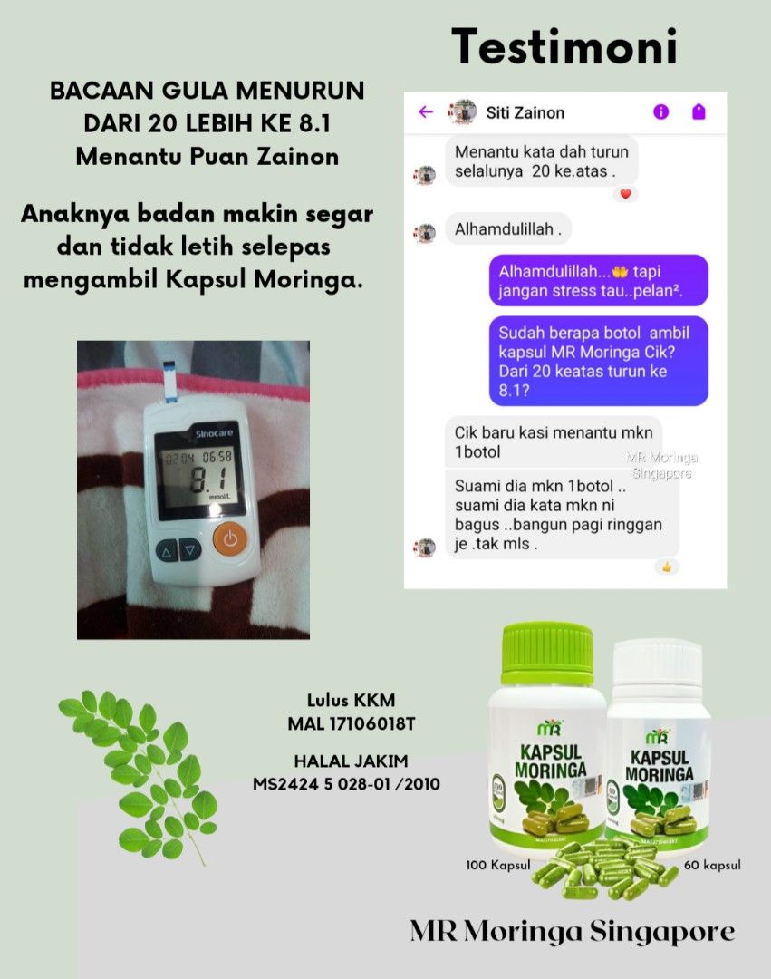 Moringa 3x 100s [MR Moringa Capsule 100s x 3], Health & Nutrition ...