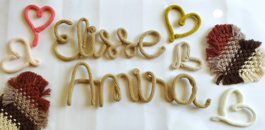 Knitted Wire Words, Hobbies & Toys, Stationary & Craft, Handmade Craft ...