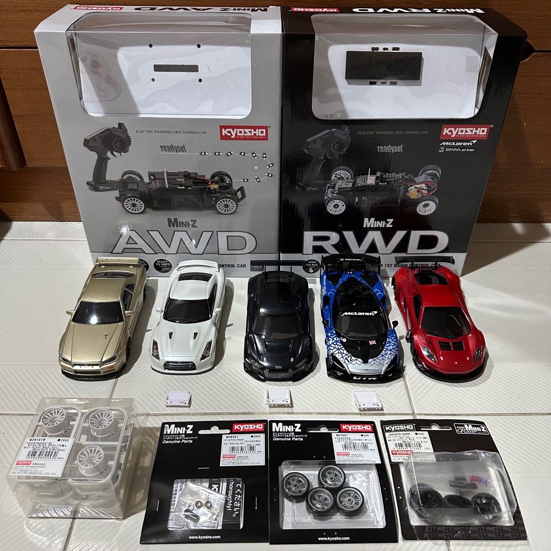 Kyosho Mini Z readyset AWD Nissan GT-R, RWD McLaren Senna, Nissan ...
