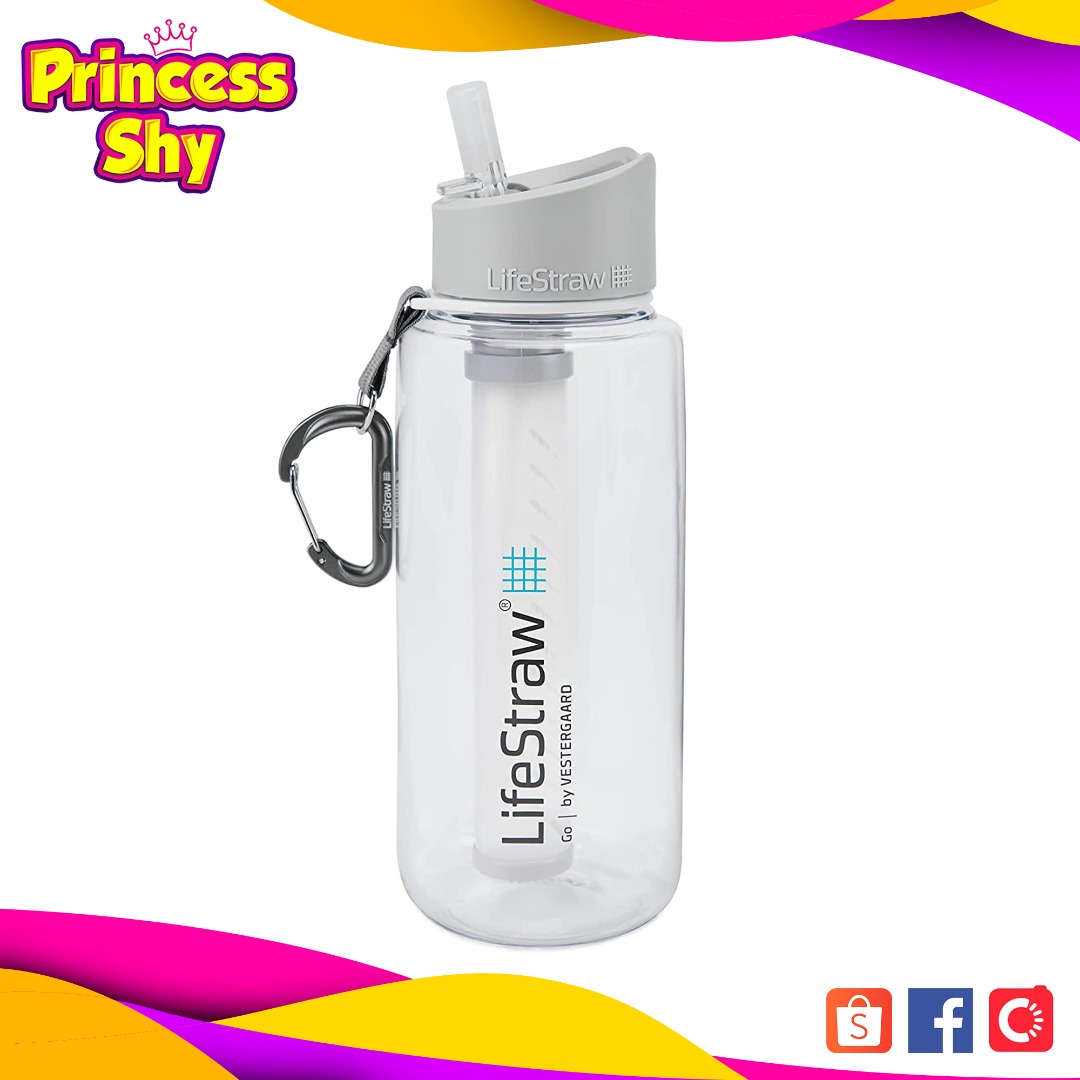 LifeStraw Go 1 Liter Water Filter Bottle with 2-Stage Integrated Filter ...