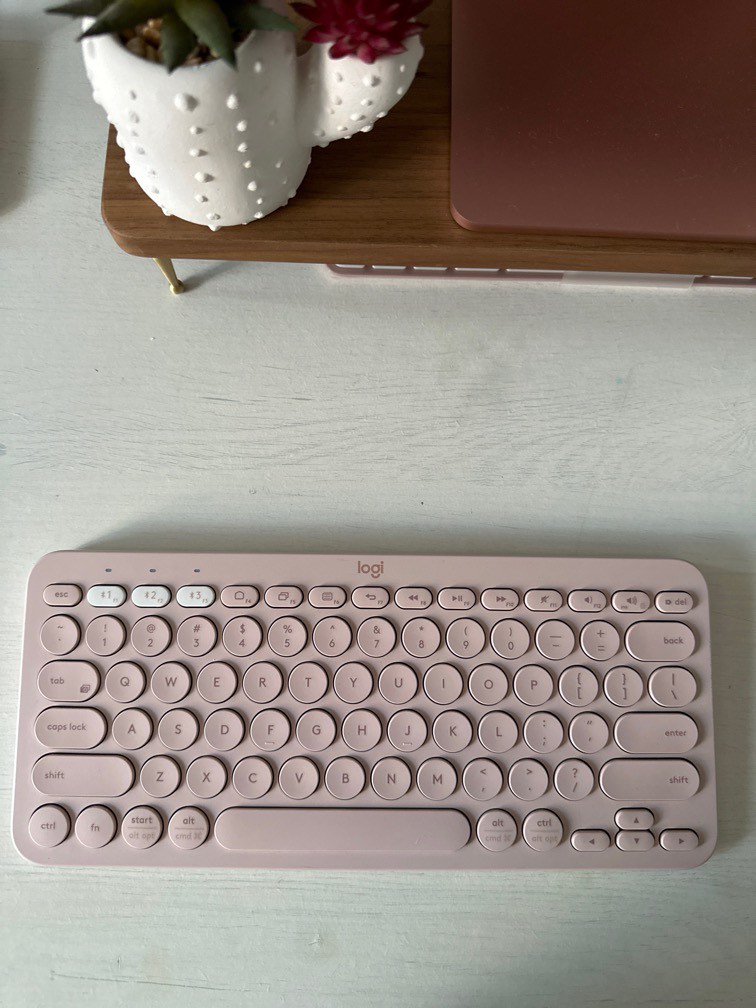 Logi Pink Keyboard, Computers & Tech, Parts & Accessories, Computer ...
