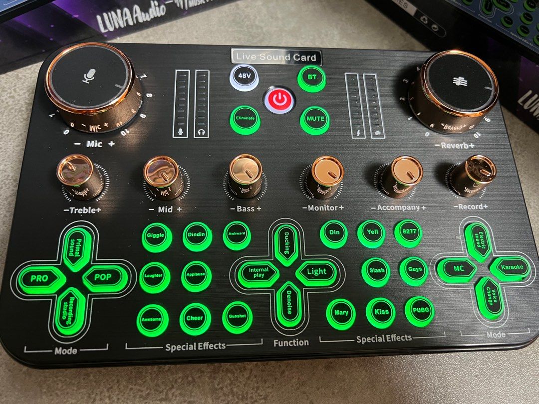 Luna Audio K600 Professional Sound Card Mixer+48v Version, 音響器材, 可攜式音響 ...