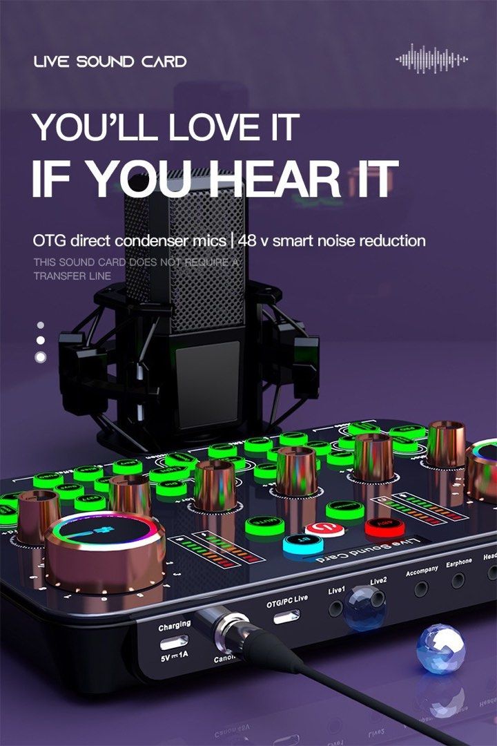 Luna Audio K600 Professional Sound Card Mixer+48v Version, 音響器材, 可攜式音響 ...