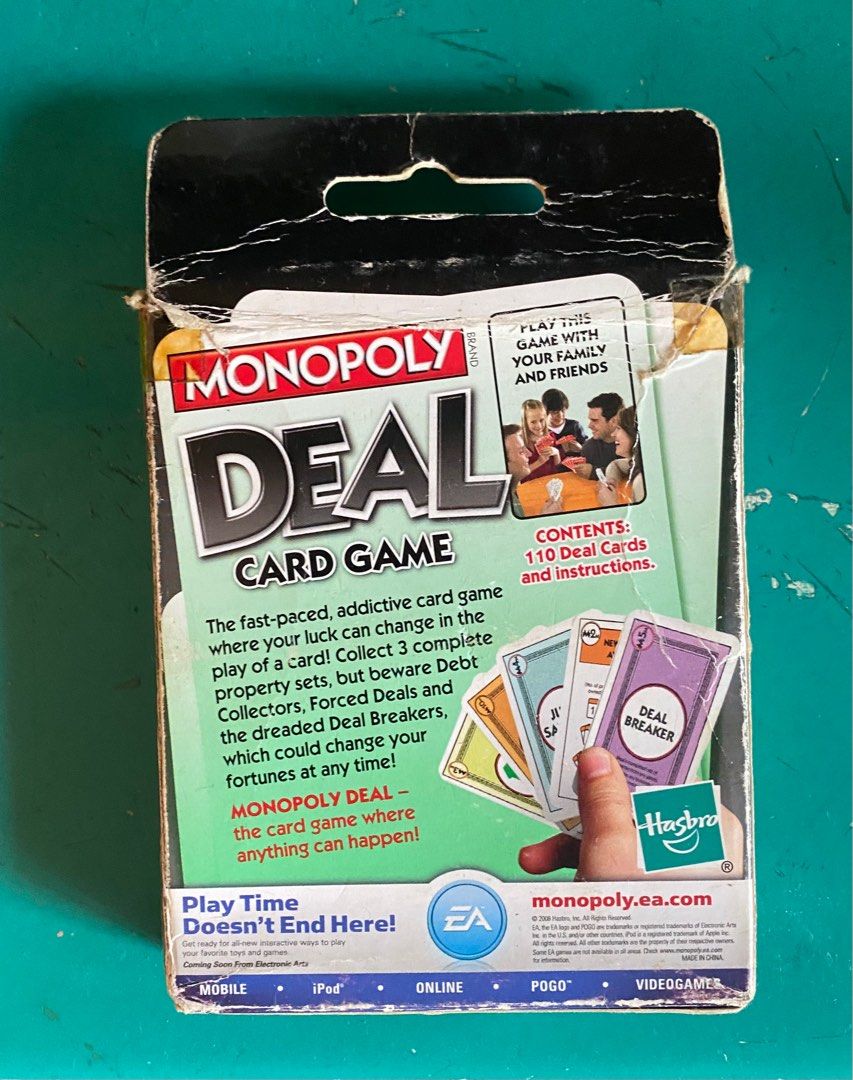 Monopoly Deal Cards, Hobbies & Toys, Toys & Games on Carousell