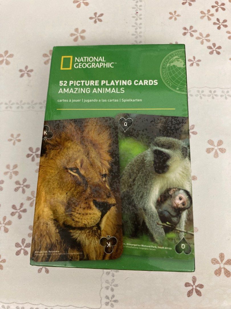 National Geographic Playing Cards 國家地理雜誌英文啤牌, 興趣及遊戲, 書本 & 文具, 雜誌 ...