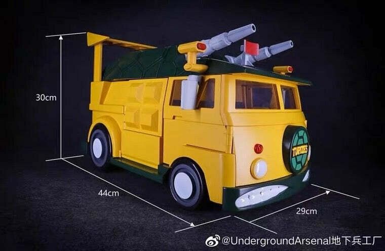 NECA TMNT TURTLES IN DISGUISE 4 PACK & UNDERGROUND ARSENAL PARTY WAGON ...