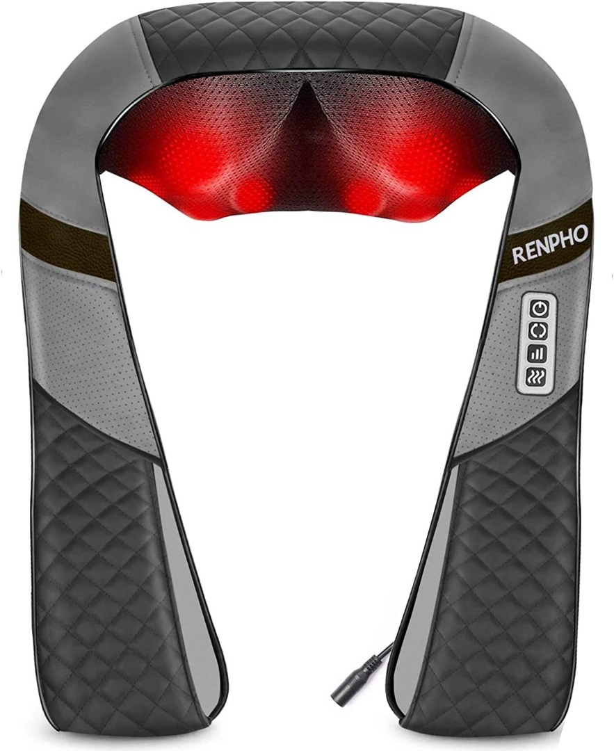 Neck Back Massager with Heat, RENPHO Shiatsu Shoulder Massager with ...