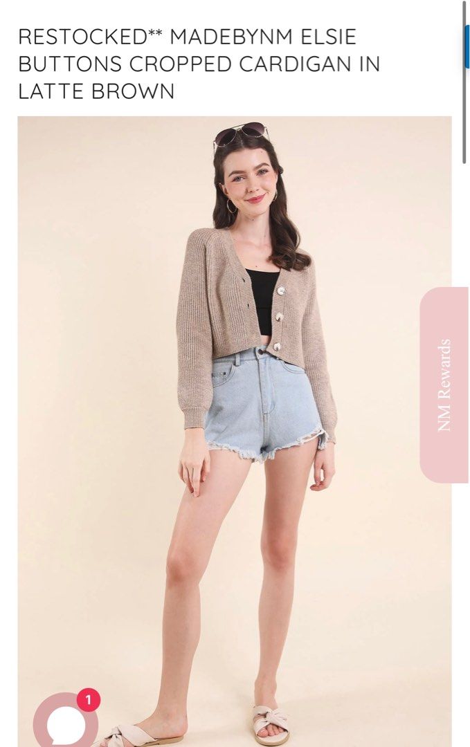 Neon mello ELSIE BUTTONS CROPPED CARDIGAN, Women's Fashion, Coats, Jackets and Outerwear on ...