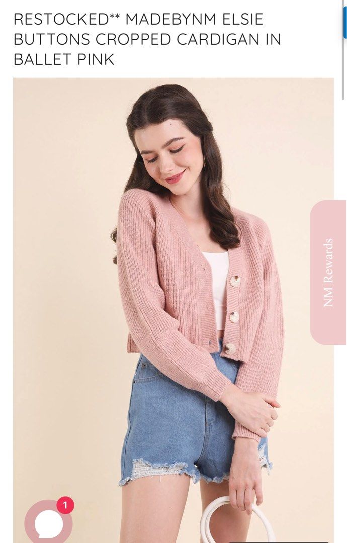 Neon mello ELSIE BUTTONS CROPPED CARDIGAN, Women's Fashion, Coats ...