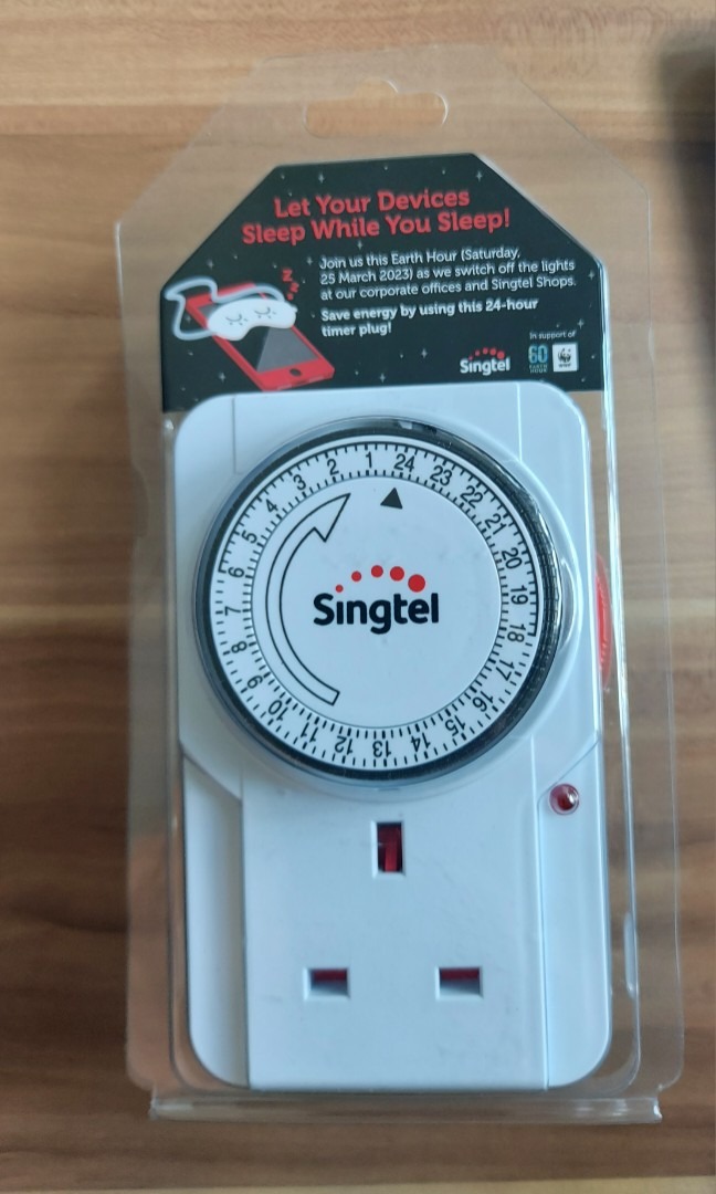 NEW 24 hour Power Saving Timer Plug SingTel TV Home Appliances