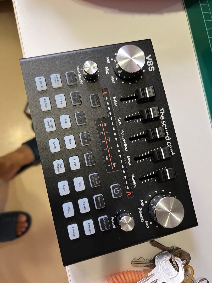 New V8 v15 Sound Card with Denoise for Condenser Microphone set package ...