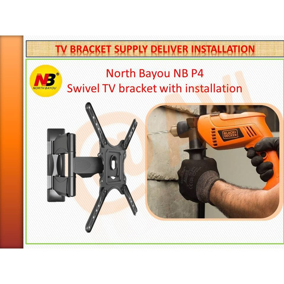 North Bayou NB P4 Wall Mount 32-55-inch Full Motion Cantilever for LED ...