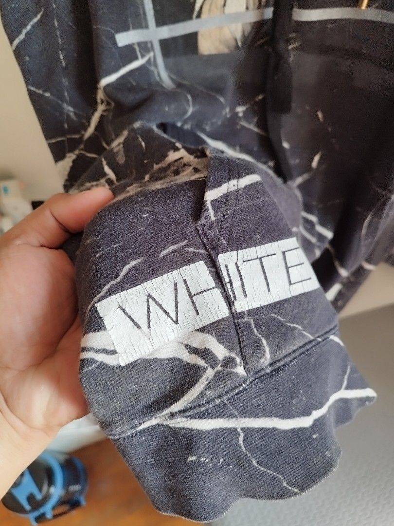 Off White "Marble" Holy Grail Hoodie, Men's Fashion, Coats, Jackets and ...