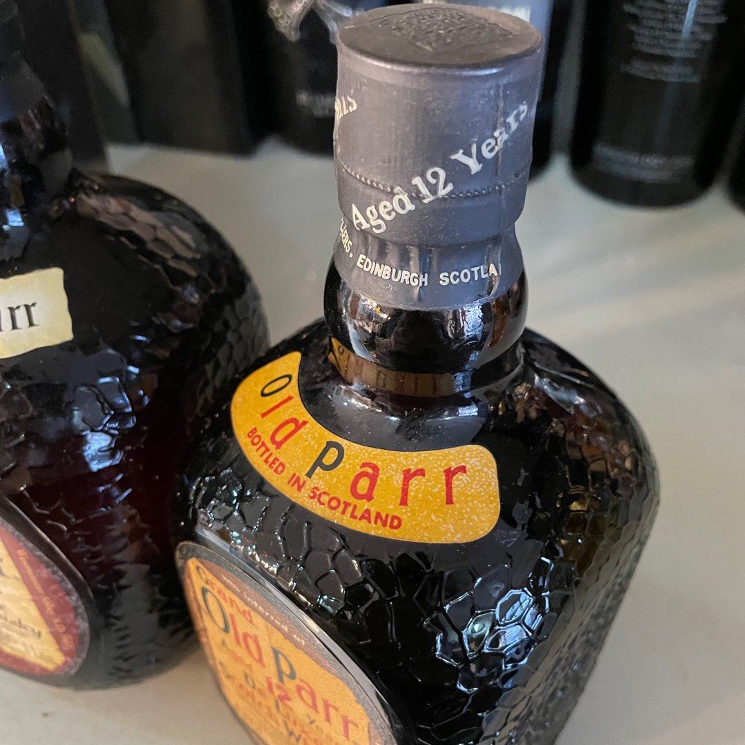 Old Parr 12 Whisky vintage old Scotch 1L 1000ml and 750ml, Food & Drinks, Beverages on Carousell