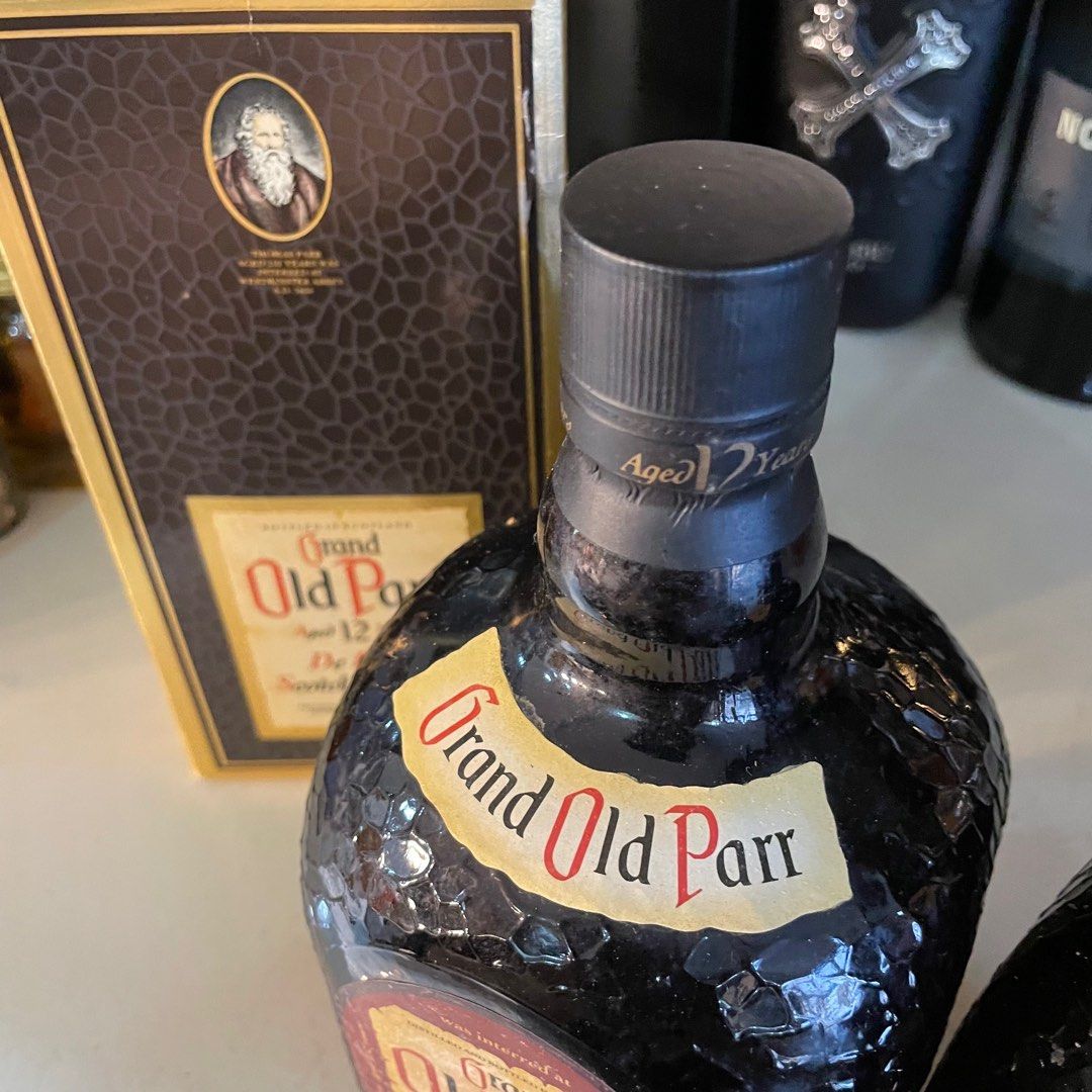 Old Parr 12 Whisky vintage old Scotch 1L 1000ml and 750ml, Food & Drinks, Beverages on Carousell