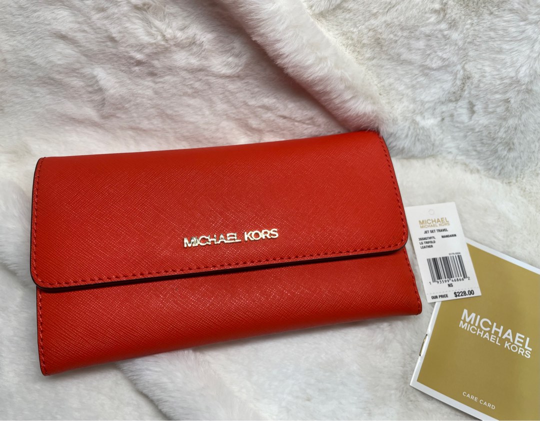 Orig MK trifold long wallet, Women's Fashion, Bags & Wallets, Wallets ...