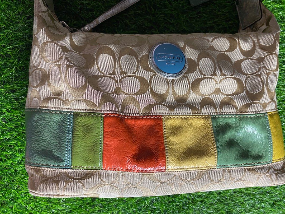 ORIGINAL COACH MULTI-COLORED HOBO BAG, Luxury, Bags & Wallets on Carousell