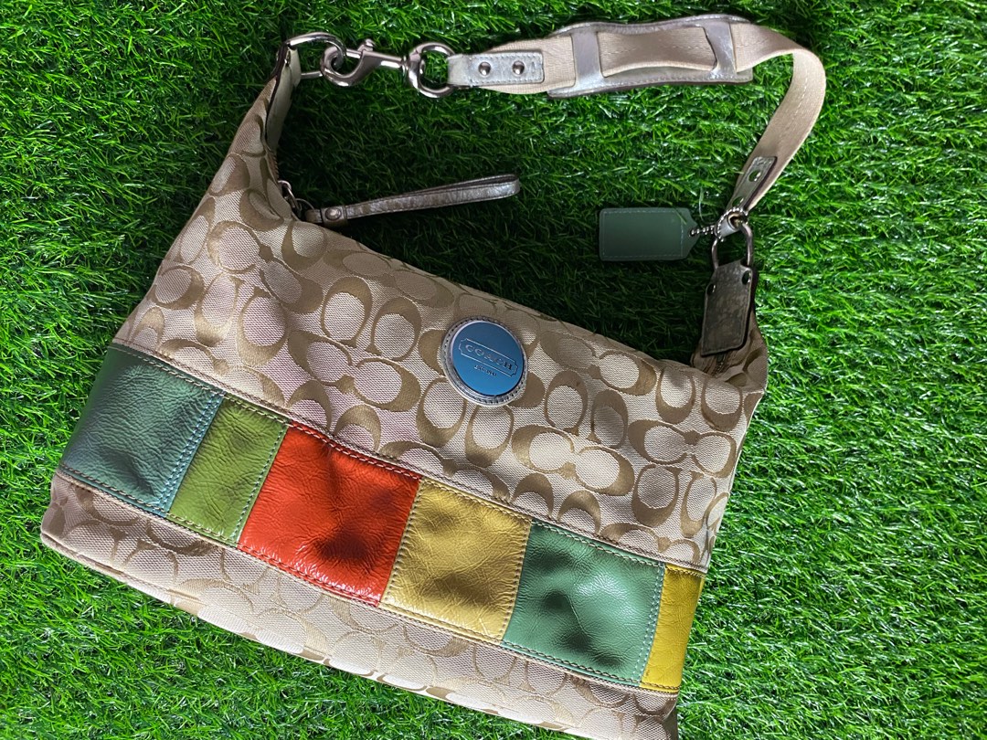 ORIGINAL COACH MULTI-COLORED HOBO BAG, Luxury, Bags & Wallets on Carousell