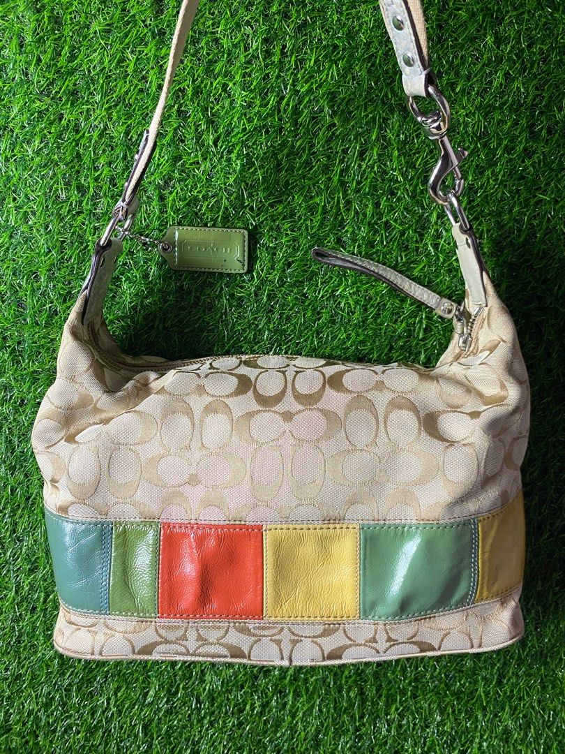 ORIGINAL COACH MULTI-COLORED HOBO BAG, Luxury, Bags & Wallets on Carousell