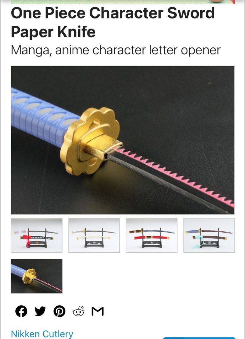 Original One Piece Paper knives, Hobbies & Toys, Toys & Games on Carousell