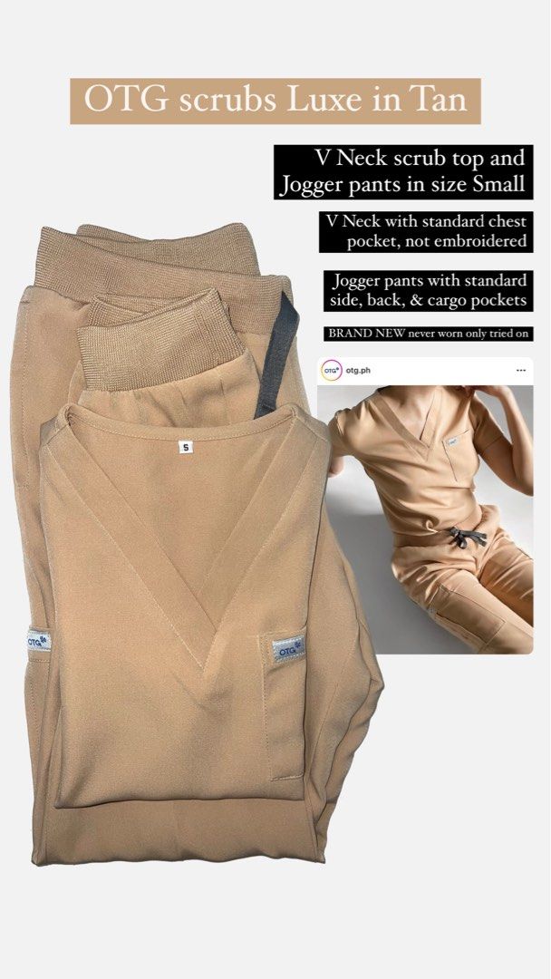 OTG Scrub suit in Luxe Tan, Women's Fashion, Dresses & Sets, Sets or ...
