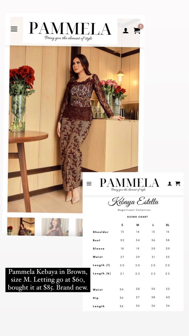 Pammela Kebaya, Women's Fashion, Muslimah Fashion, Baju Kurung & sets ...