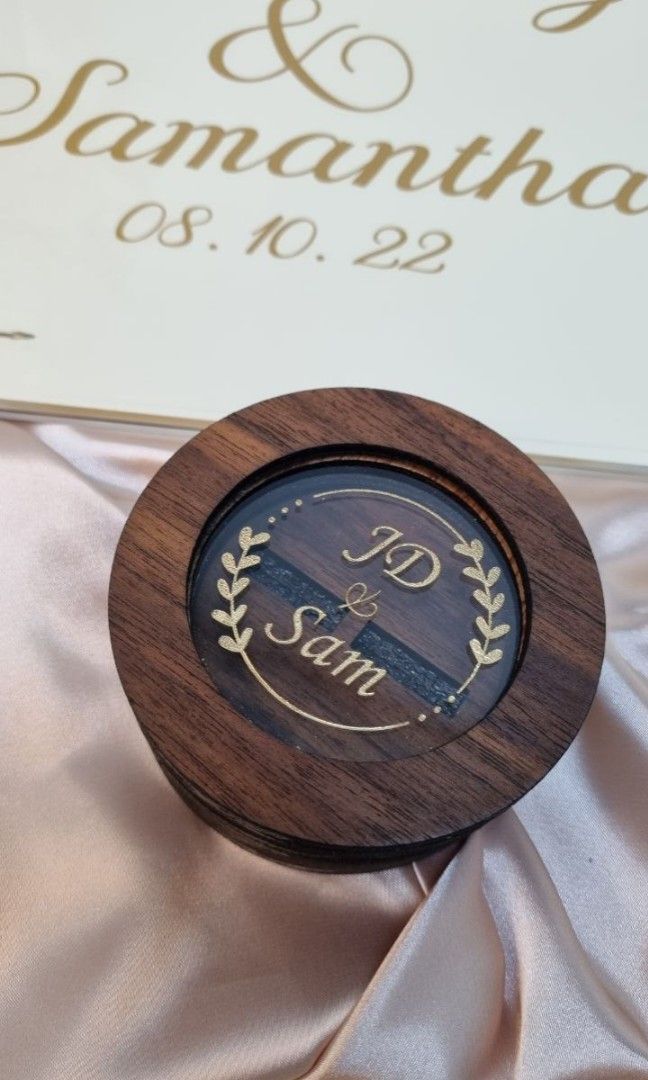 Personalized Ring Holder Solemnization ROM Customised Keepsake, Hobbies ...