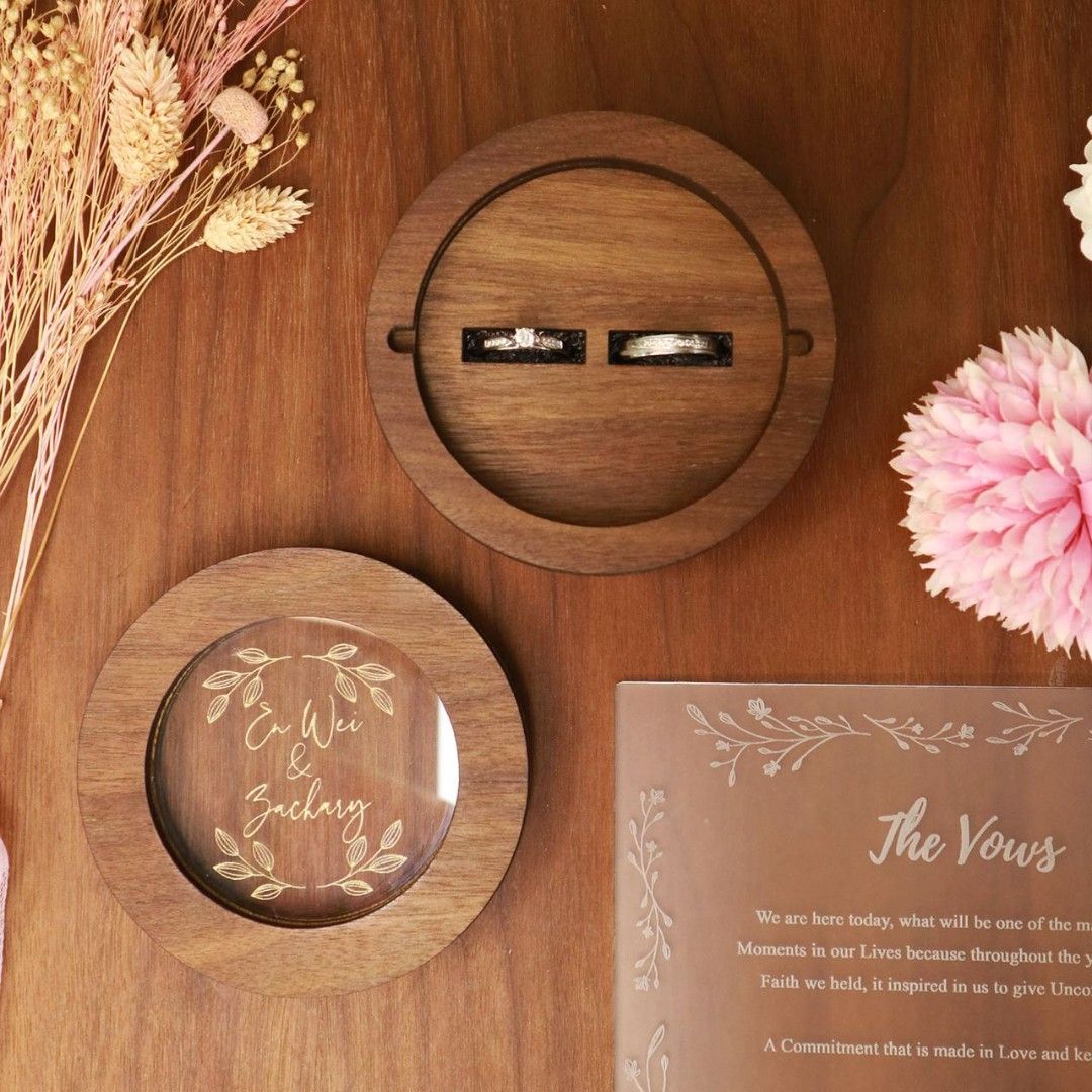Personalized Ring Holder Solemnization ROM Customised Keepsake, Hobbies ...
