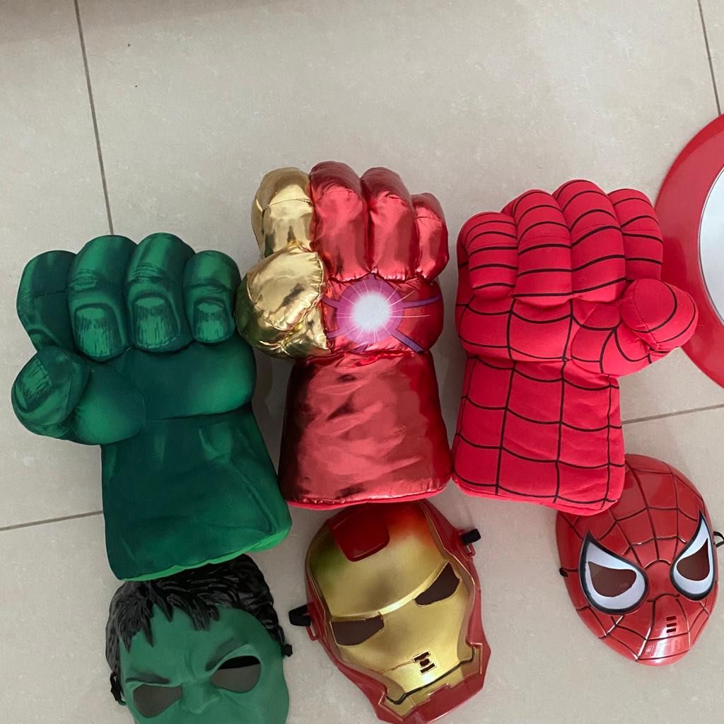 Photo booth prop superhero glove & mask, Hobbies & Toys, Toys & Games ...