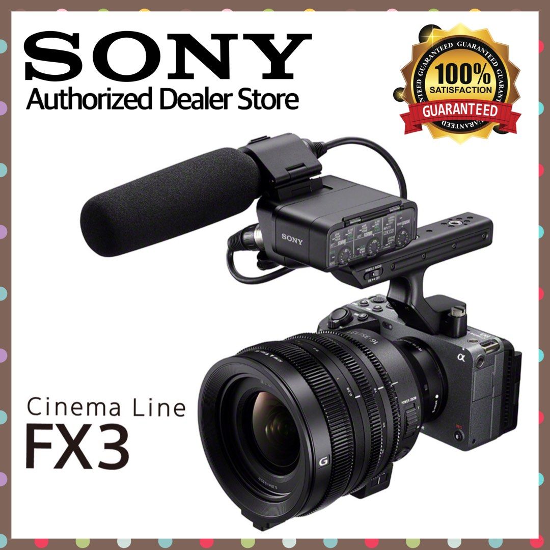 Sony Cinema FX3 with Handle Bar Unit Mirrorless Body, Photography ...