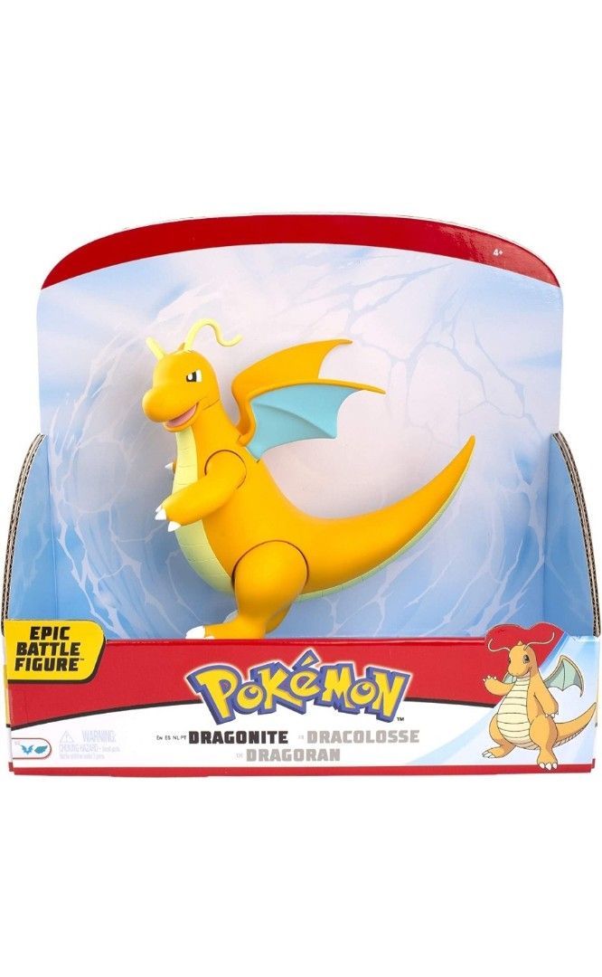 PO: Pokemon Epic 12 Inch Articulated Figure - Dragonite, Hobbies & Toys ...